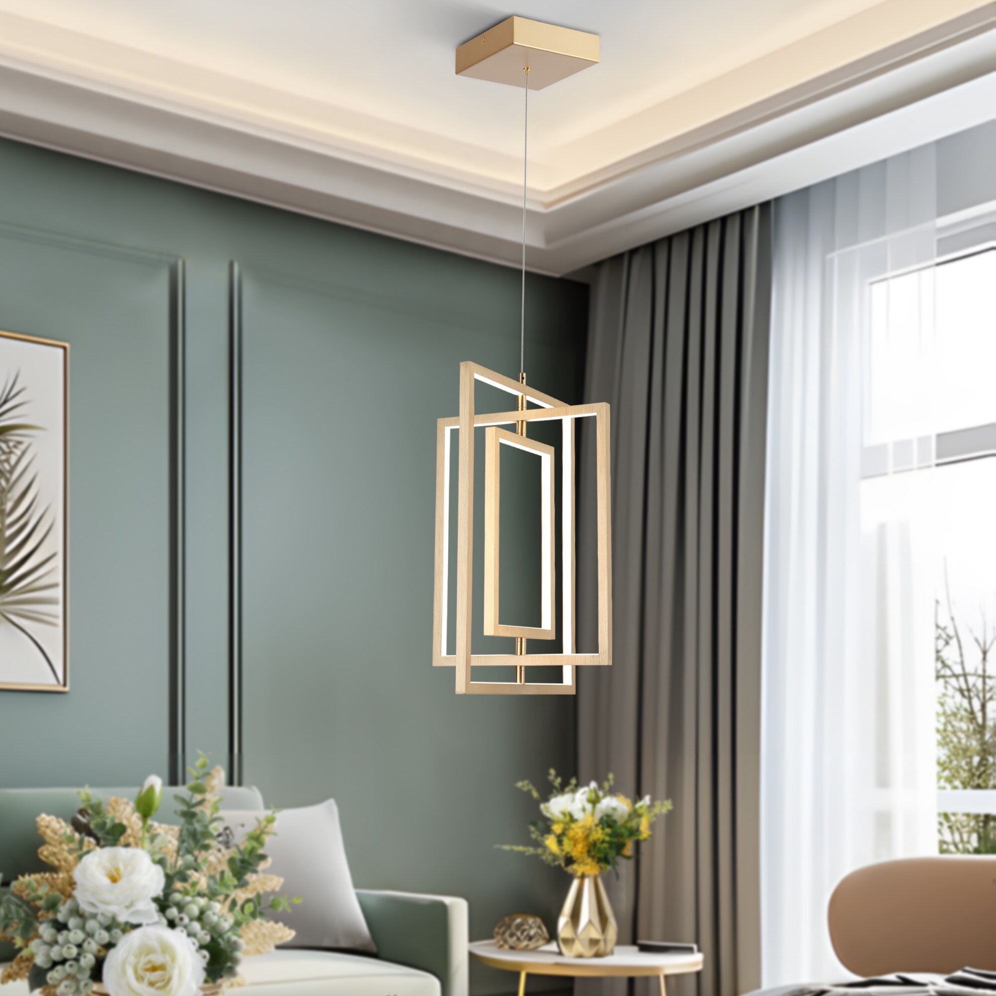 8/12-Light Dimmable Integrated LED Chandelier Linear Kitchen Island ...