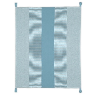 Sevita Hand-Woven Coastal Stripe Standard Size Throw Blanket - Bed Bath ...