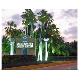 "Welcome to Miami Beach Miami FL" Poster Print - Multi - Bed Bath ...