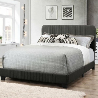 Queen Size Upholstered Panel Bed Steel Gray - Bed Bath & Beyond - 37426093