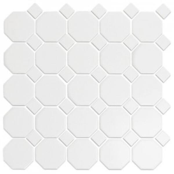 Splash Cascade Octagon Porcelain Mosaic Floor and Wall Tile - Bed Bath ...