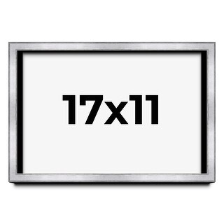 17x11 Shadow Box Frame Silver | 1.375 Inches Deep Real Wood - Bed Bath ...