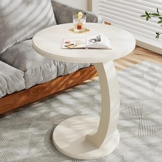 Oval C Shaped Table End Table, White - On Sale - Bed Bath & Beyond ...