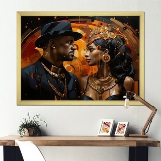 Designart "Regal Renaissance A I" African American Framed Canvas Wall ...