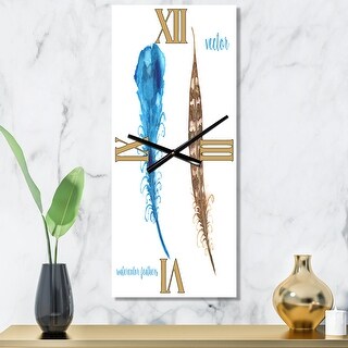 Designart 'Ethnic Boho Feathers' Bohemian & Eclectic wall clock - Bed ...