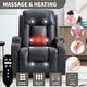 Power Lift Massage Recliner with Lumbar Heat & Cupholders for Elderly ...
