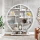 Round Bookcase and book shelves, Etagere Bookcase for living room ...