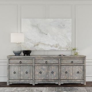 Classic Home Amherst 3-Drawer 6-Door Antique Blue Sideboard Buffet ...