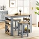 Galley 3-Piece Kitchen Island and Stool Set - Bed Bath & Beyond - 40129028