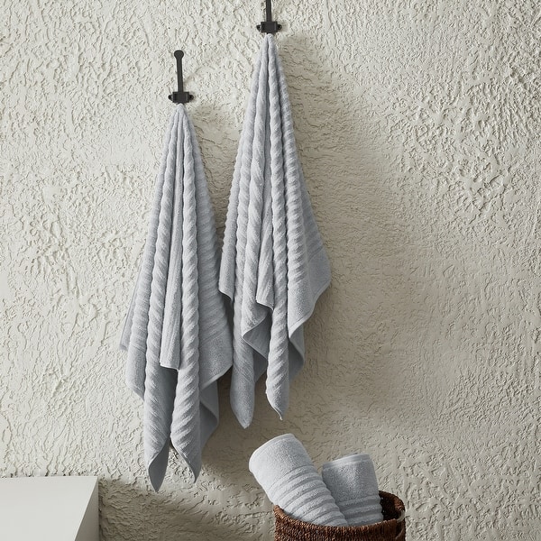 Linery Co Zero Twist Cotton Textured Bath Towel Set - On Sale - Bed ...