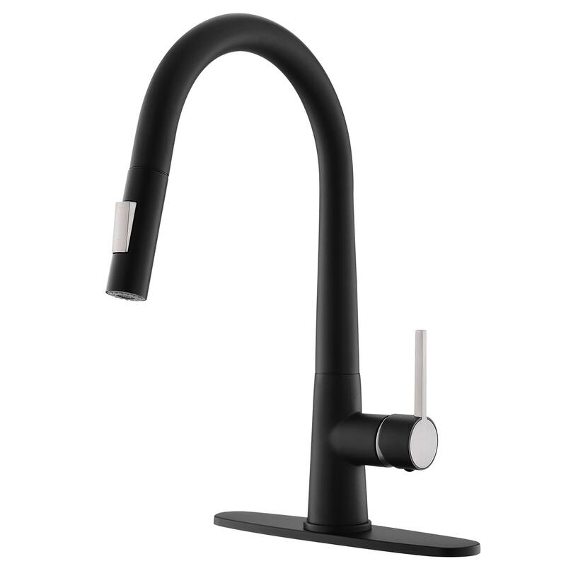 Single Handle Pull Down Sprayer Kitchen Faucet with Advanced Spray in ...