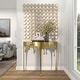 Gold Aluminum Metal Drip Console Table with Melting Designed Legs and ...
