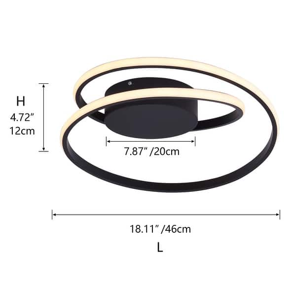 Modern 1-Light LED Smooth Linear Ceiling Flush Mount - Bed Bath ...