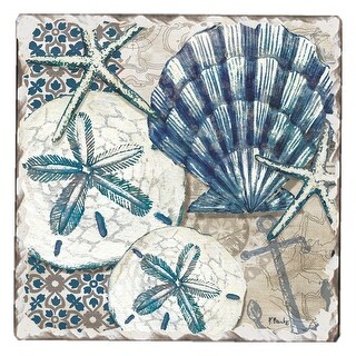 Counterart Absorbent Stone Coasters - Tide Pool Shells - Set of 4 ...