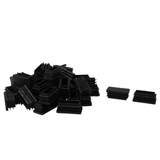 40pcs Plastic Rectangle 20x40mm Tube Inserts Pipe Tubing End Caps ...