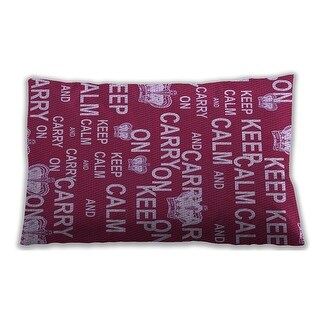 Ahgly Company Patterned Indoor-Outdoor Raspberry Red Lumbar Throw ...