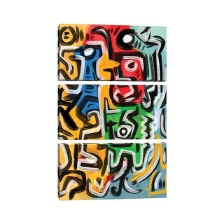 iCanvas "Primal Energy Of Life" by Emmanuel Signorino 3-Piece Canvas ...
