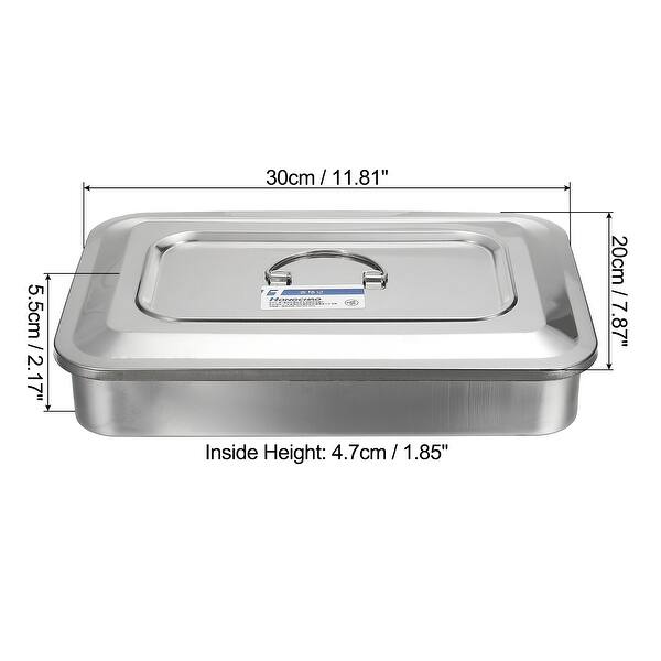 Stainless Steel Tray with Lid Handle, Lab Instrument Organizer Tool ...