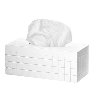 Creative Scents Polar White Tissue Box Cover Modern Rectangular Tissue ...
