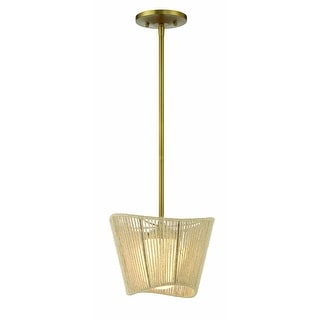 Lavery Key Largo Soft Brass Finish 1 Light Pendant Light - Bed Bath ...