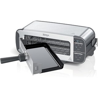 2-in-1 Flip Toaster with 6 Functions & 1500W Power, Stainless Steel ...