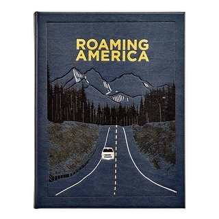 Graphic Image Roaming America Coffee Table Book, Leather, Navy - Bed ...