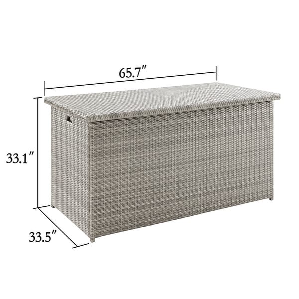 Corvus Lattice 202 Gallons Aluminum Outdoor Cushion Storage Box - On ...