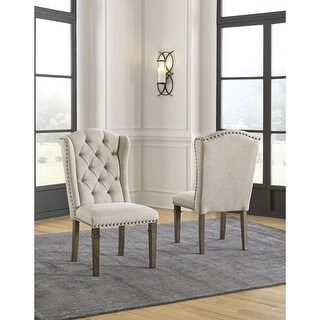 Signature Design by Ashley Markenburg Brown/Beige Upholstered Dining ...