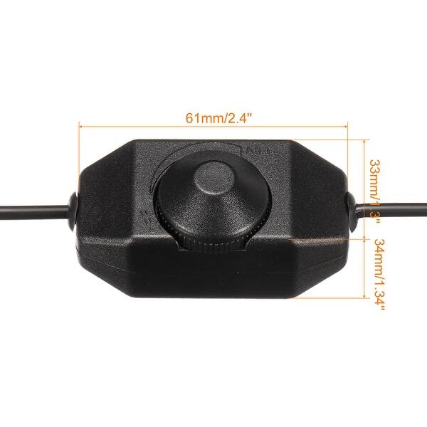 12-24V DC PWM Rotary Inline Dimmer Switch for LED Strips Lights - Bed ...