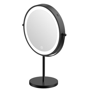 1X/10X 360 Rotation Makeup Mirror w/ Lights, 3 Color Lighting Dimmable ...