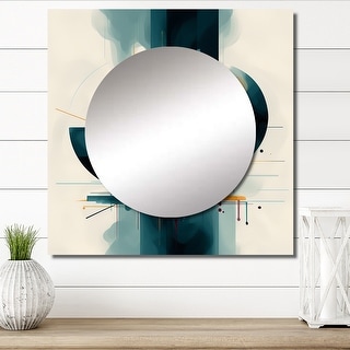 Designart "The Geometry Of Light III" Abstract Geometric Wall Mirror ...