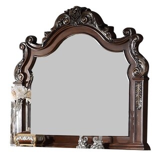 Santa Monica Decorative Carved Mirror with Camelback Top - Cherry - Bed ...