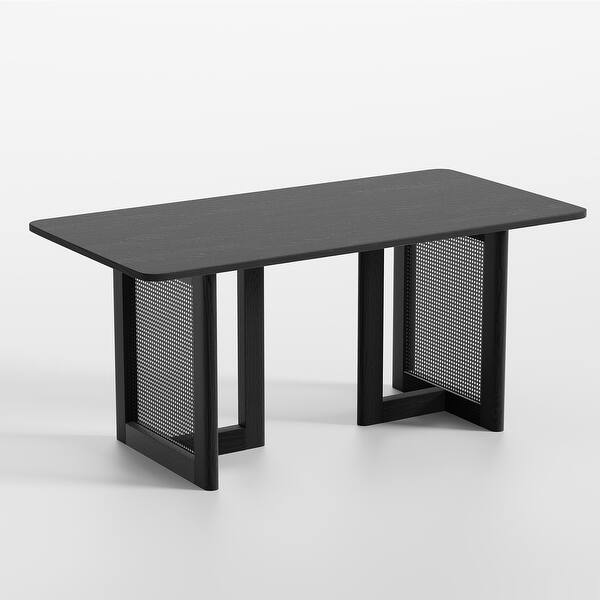 Solid Wood 67'' Square Dining Table for 6 People Nordic style - 67*34 ...