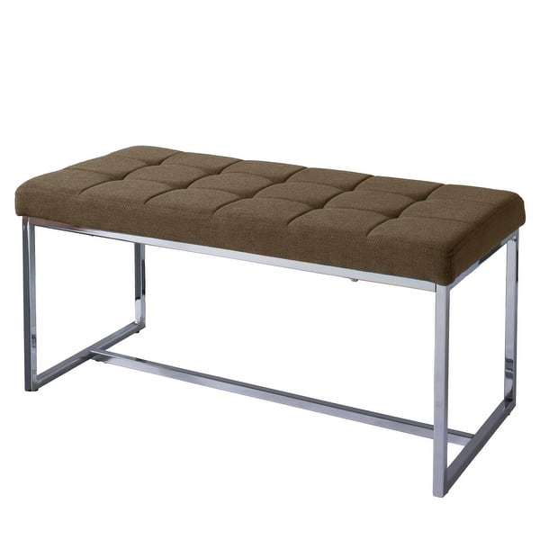 CorLiving Huntington Modern Tufted Fabric Bench - On Sale - Bed Bath ...
