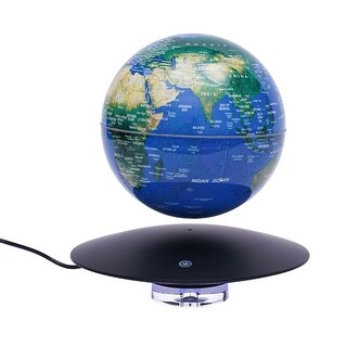 6" Magnetic Levitating Floating Globe Night Lamp with LED Light - Bed ...