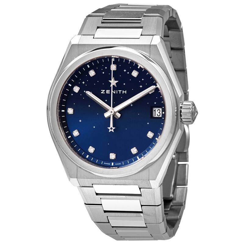 Zenith DEFY Midnight Automatic Blue Gradient Diamond Dial Women's Watch ...