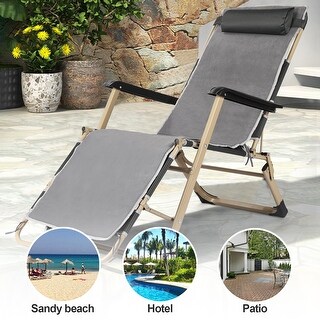 Outdoor Foldable Ham-mock Lounger Recliner Luxury Camp Chair Camping ...