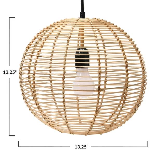 Hand Woven Rattan Ceiling Light - Bed Bath & Beyond - 34803750