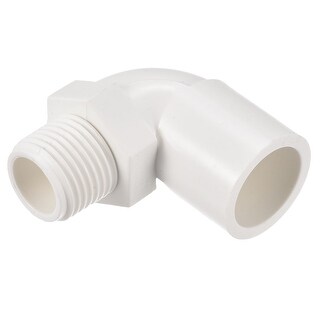PVC Water Pipe Elbow Fitting G1/2 Male Thread Tube Connector Adapter ...