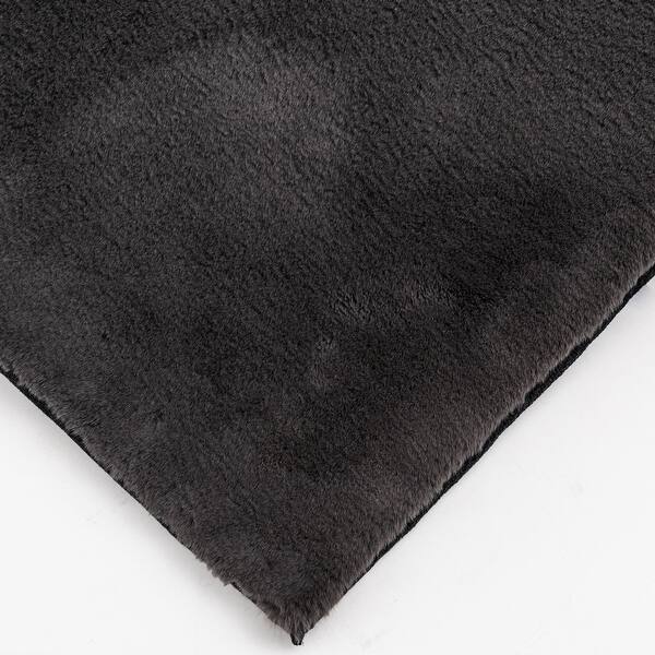solid dark gray area rug