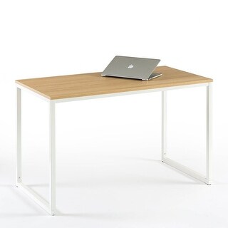 Modern Home Office Desk with Metal Frame and Wood Table Top - Bed Bath ...
