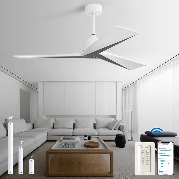 52 inch Smart Ceiling Fan with Remote and APP Control,Reversible ...