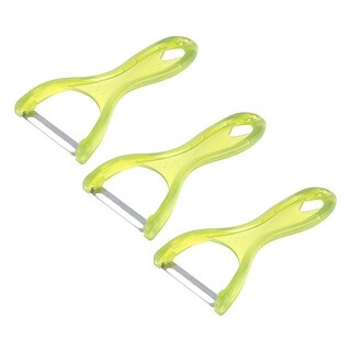 Kitchen Helper Fruits Vegetables Peeler Parer Julienne 3 Pcs Green - 4. ...