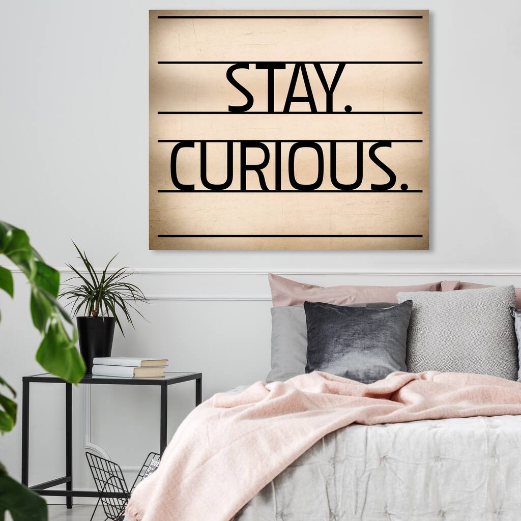 Oliver Gal 'Stay Curious' Typography and Quotes Wall Art Canvas Print ...