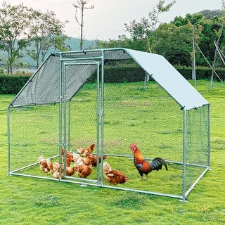 Metal Large Chicken Coop Walk-in Poultry Cage - Bed Bath & Beyond ...