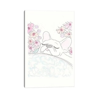 iCanvas "White Frenchie Peeking" by Shell Sherree Canvas Print - Bed ...