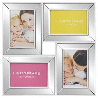 Square Collage Glass Encased Picture Frame - 14.25" - Silver - other ...