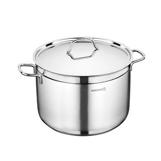2 Piece 14 Liter Stainless Steel Deep Casserole Dish with Lid - Bed ...