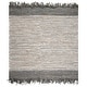 SAFAVIEH Handmade Vintage Boho Leather Zhanna Modern Stripe Leather Rug ...