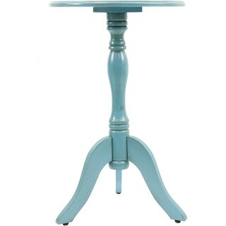 Simplify Pedestal Accent Table, Turquoise blue - Bed Bath & Beyond ...